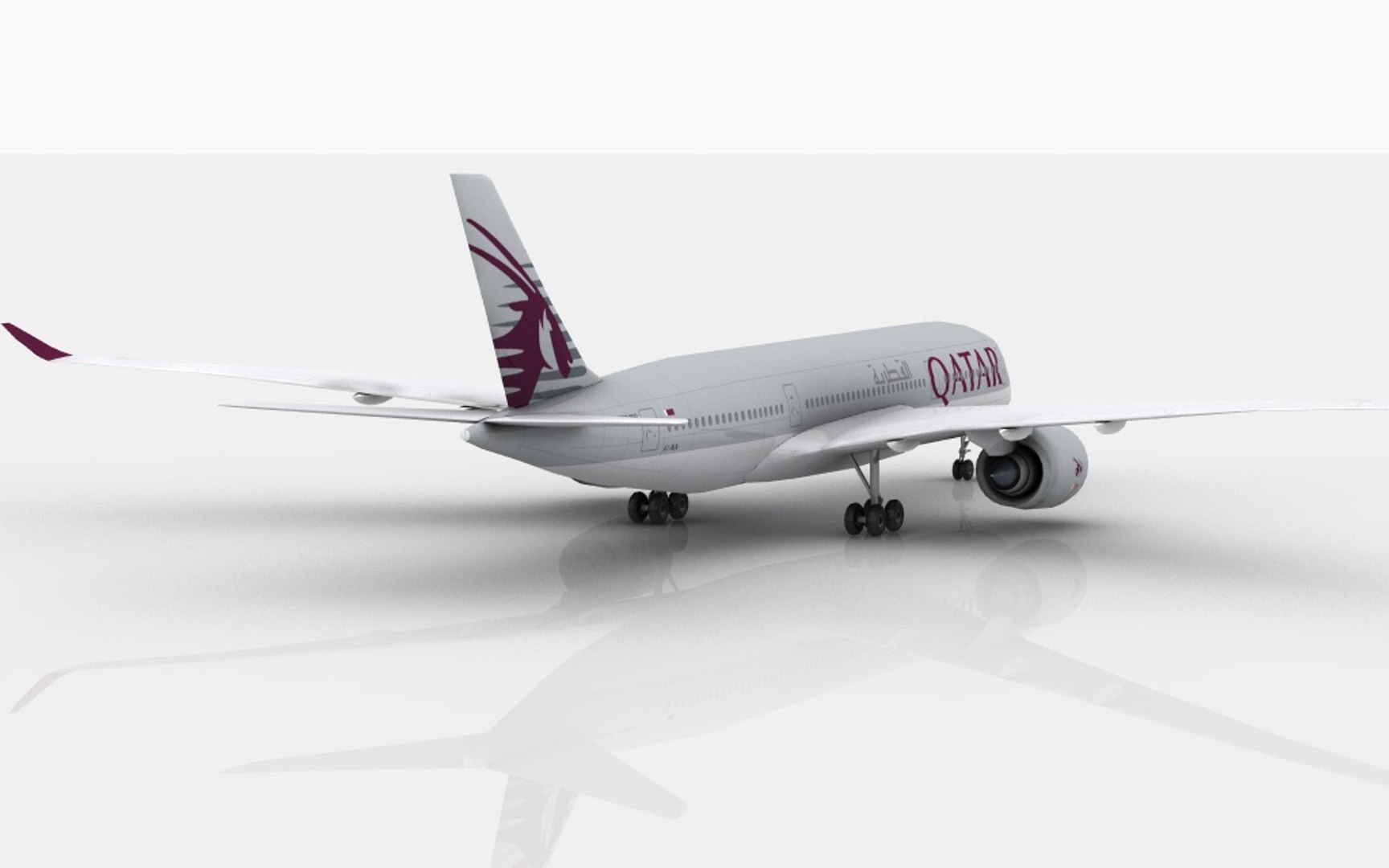Airbus A350 Qatar 3D Model - TurboSquid 1363050