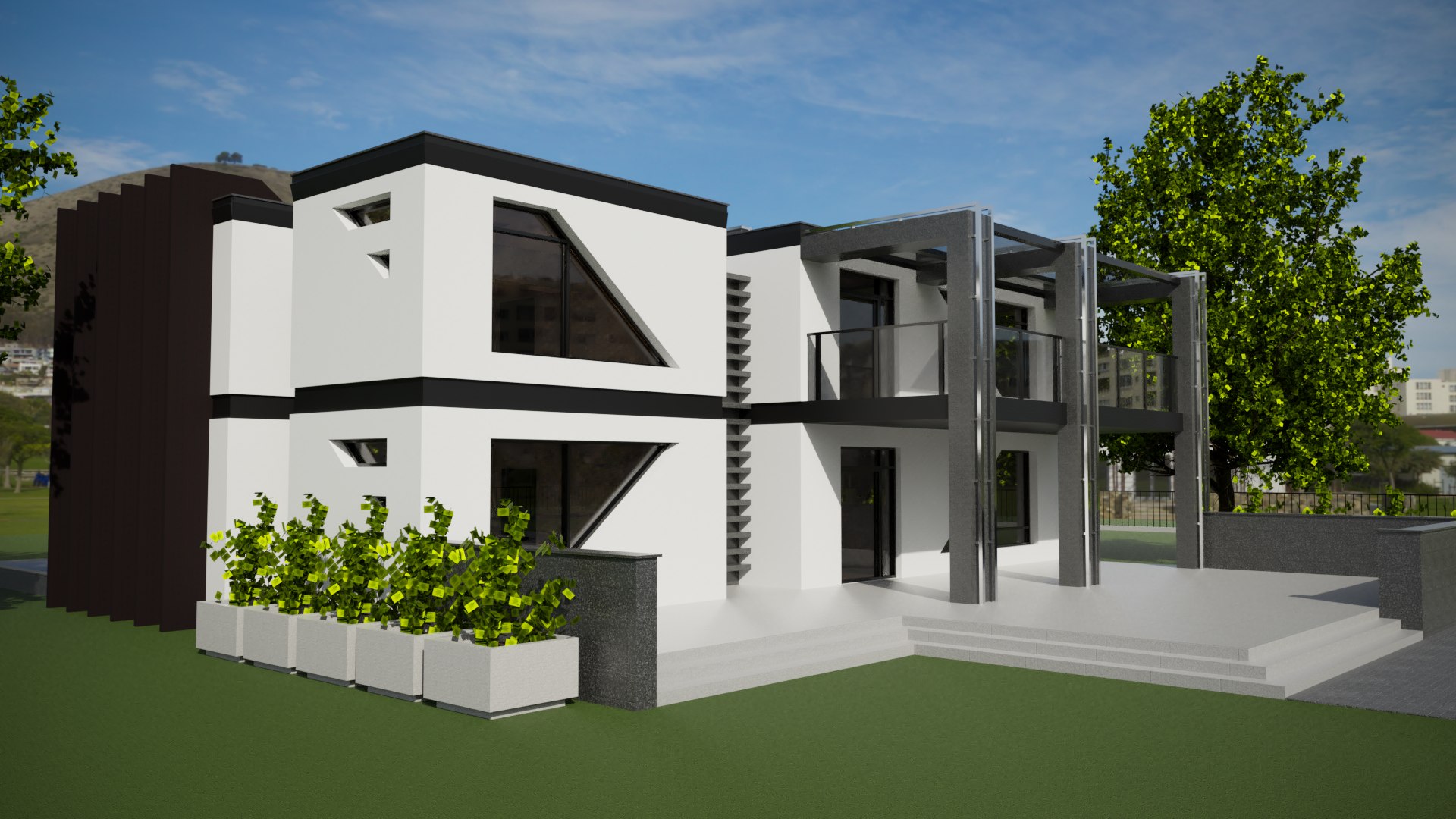 3D Residental Cubic House Building - TurboSquid 1604423