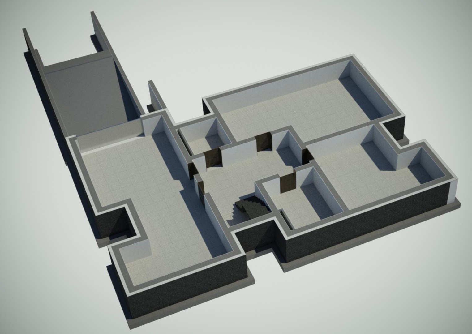 3D Residental Cubic House Building - TurboSquid 1604423