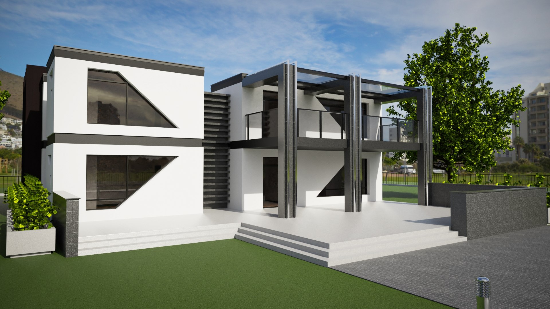 3D Residental Cubic House Building - TurboSquid 1604423