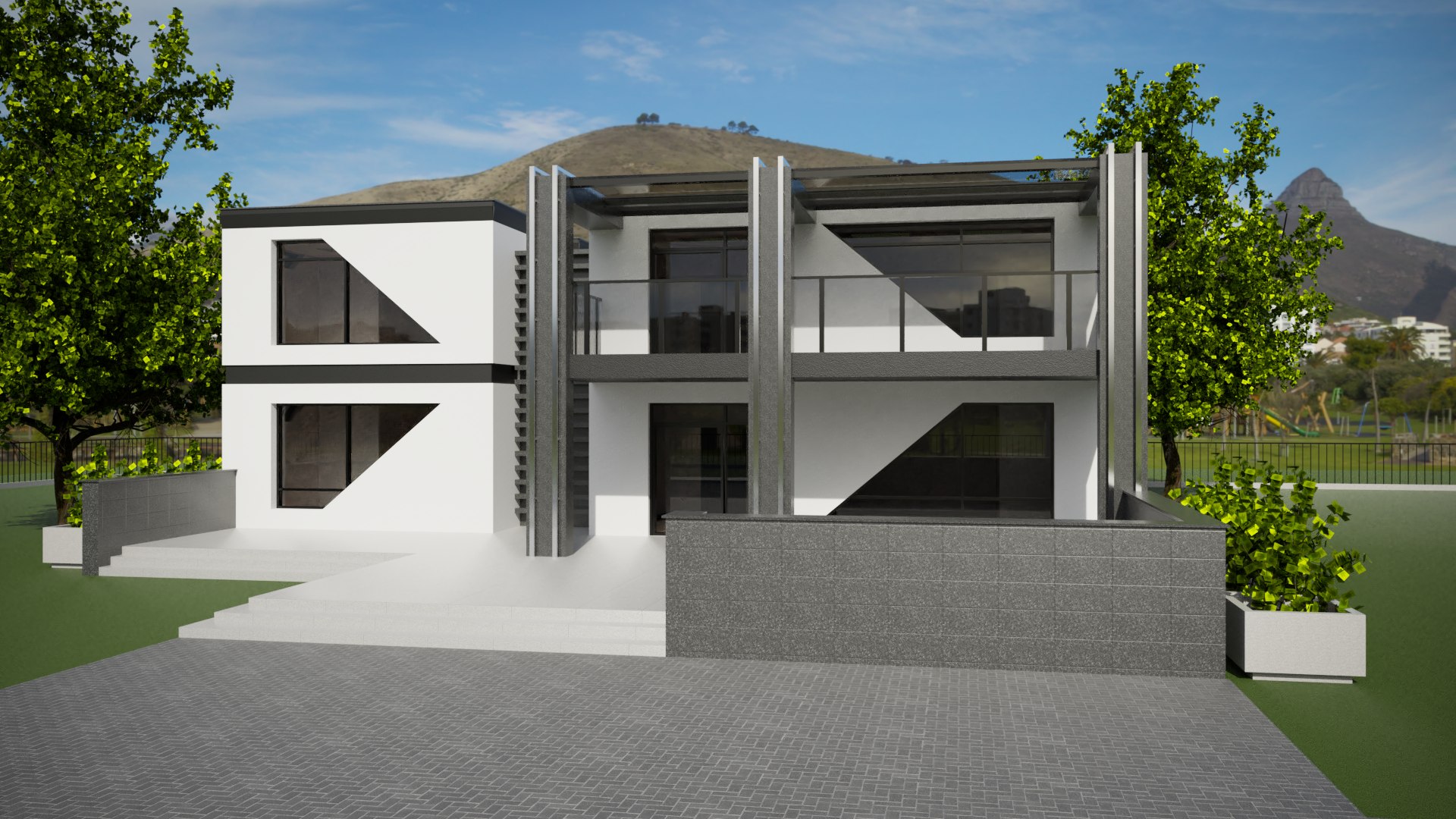 3D Residental Cubic House Building - TurboSquid 1604423