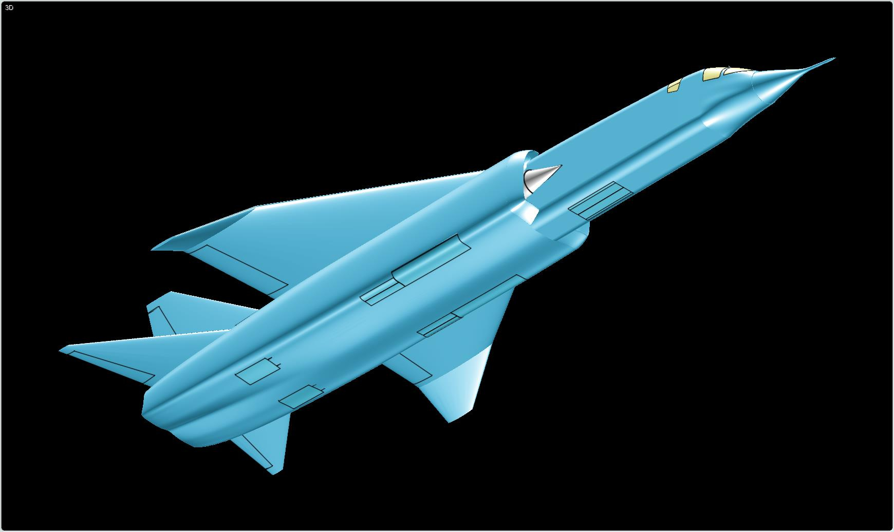 british bac tsr2 aircraft 3d model
