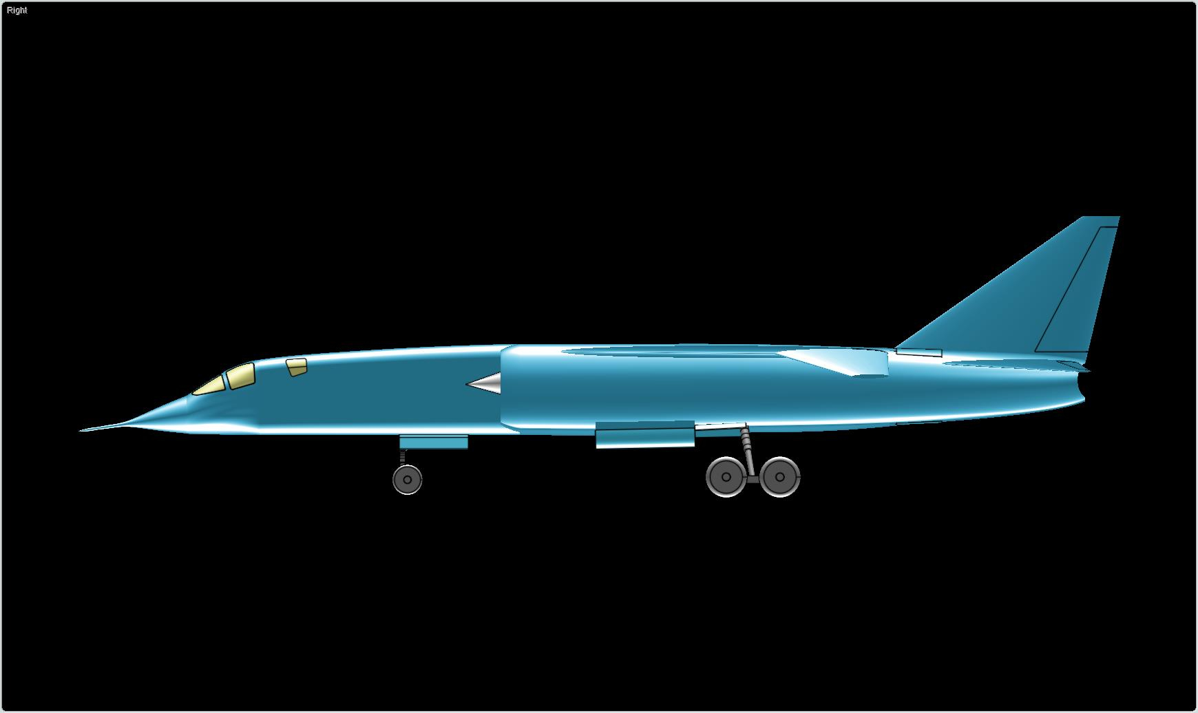 british bac tsr2 aircraft 3d model