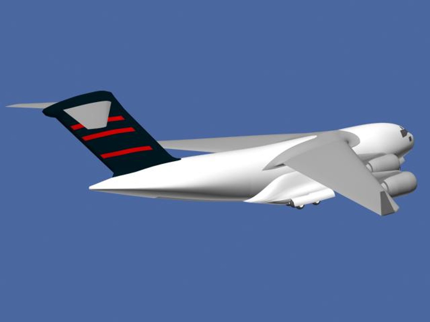 md-17 transportation aircraft 3d max
