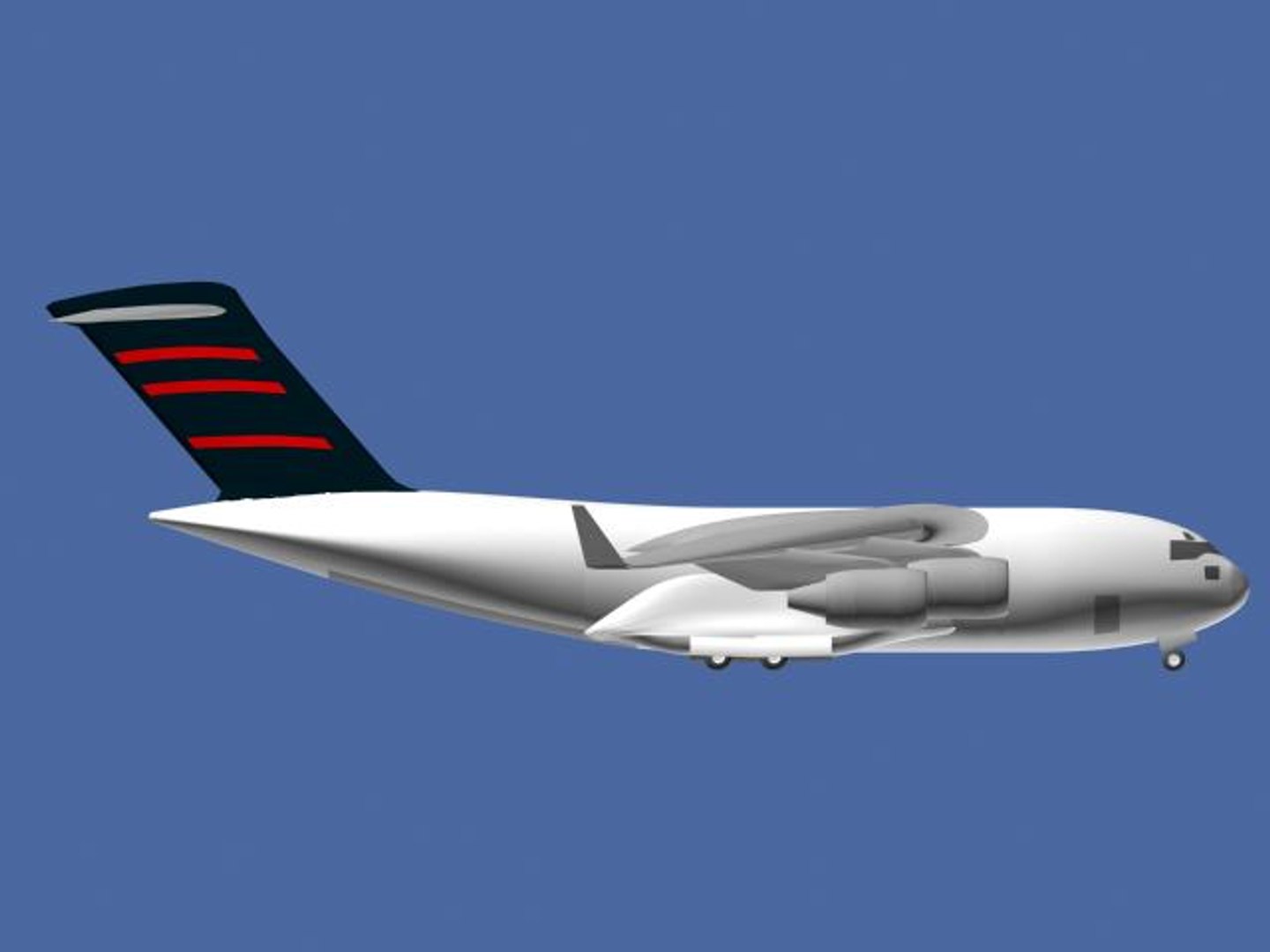 md-17 transportation aircraft 3d max