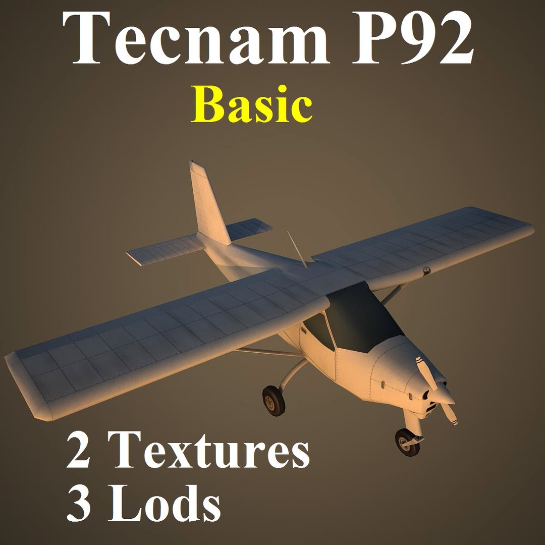 3d Model Tecnam P92 Basic