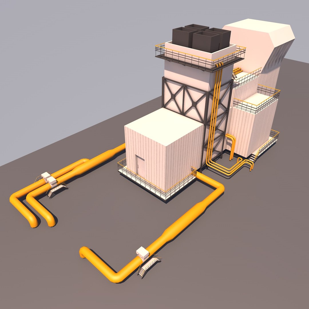 3D factory building model - TurboSquid 1319224