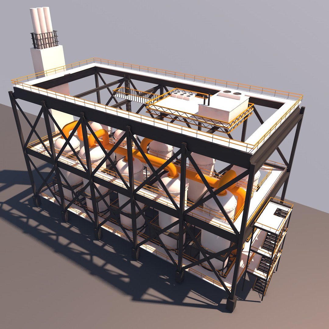 3D factory building model - TurboSquid 1319224