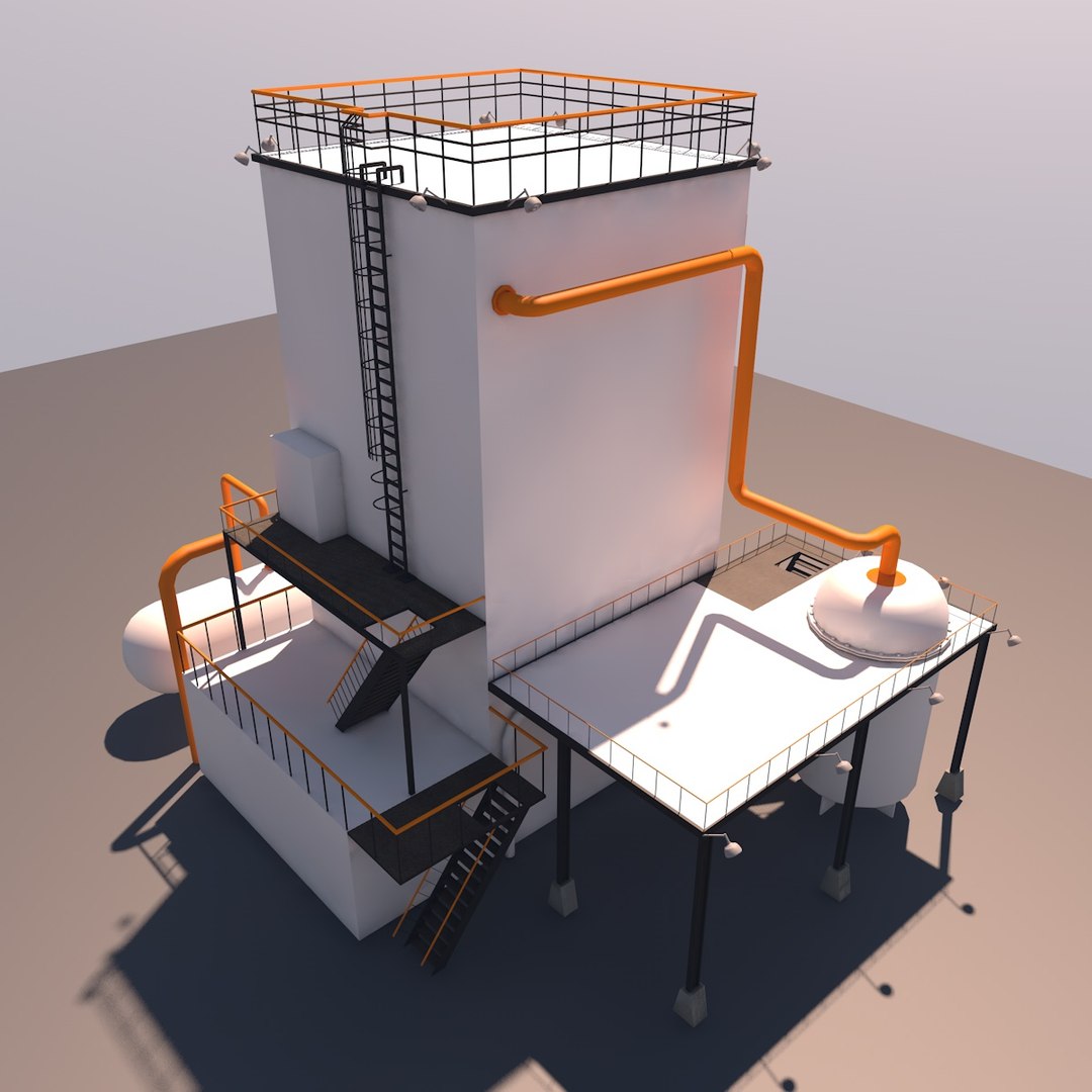 3D factory building model - TurboSquid 1319224