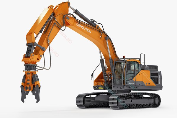 excavator demolition equipment c4d