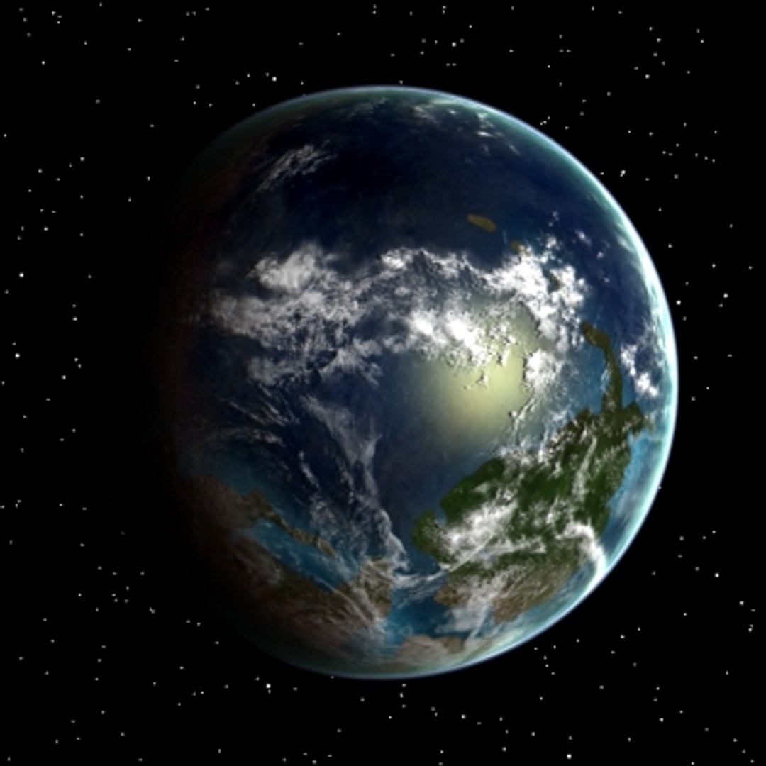 3d Model Of Paleoglobe Earth Cambrian