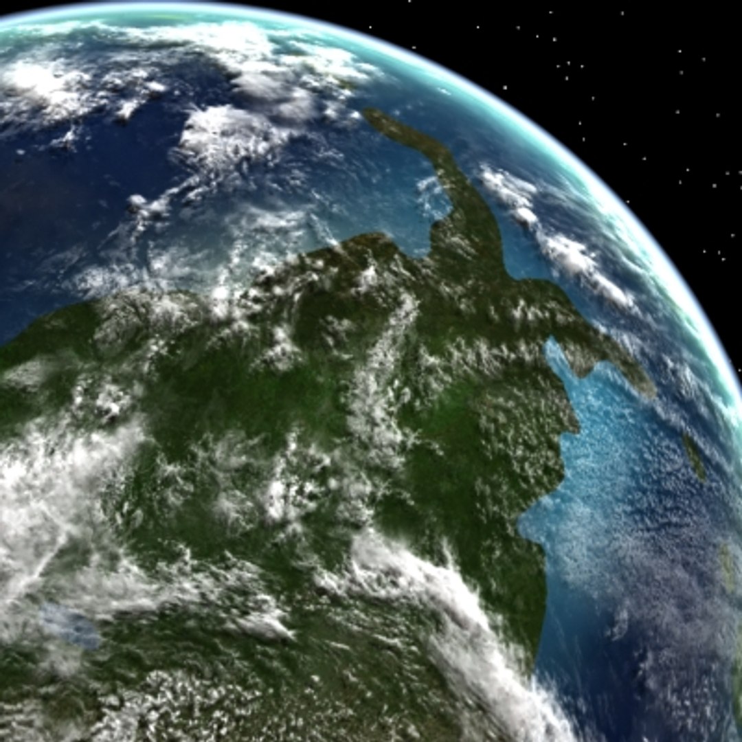 3d Model Of Paleoglobe Earth Cambrian