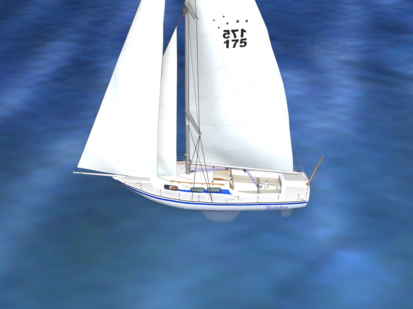 3D Cutter Rigged Sailing Sailboats Model - TurboSquid 1307106