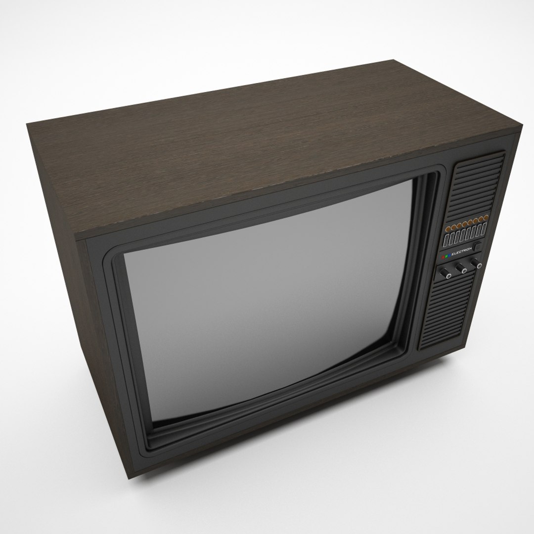 3d model retro tv