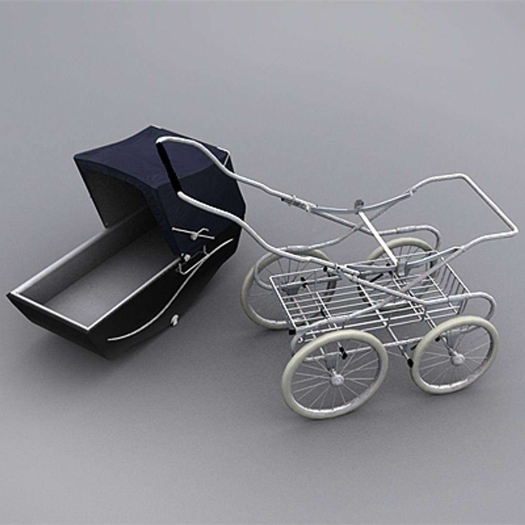 Kensington Classic Baby Pram 3d Model
