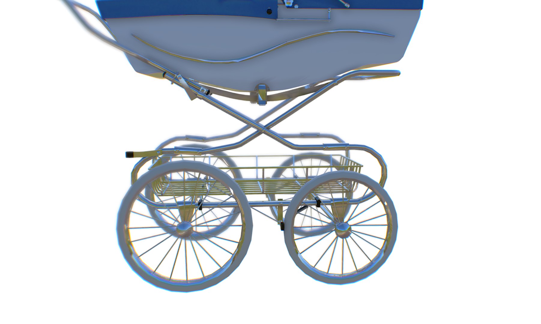 Kensington Classic Baby Pram 3d Model