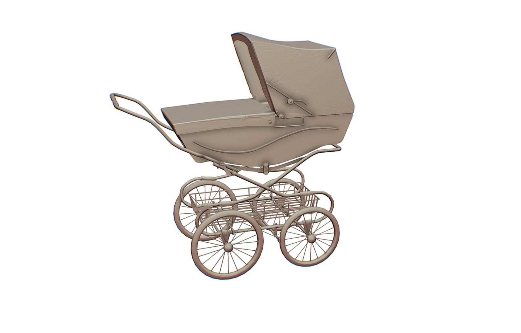 Kensington Classic Baby Pram 3d Model