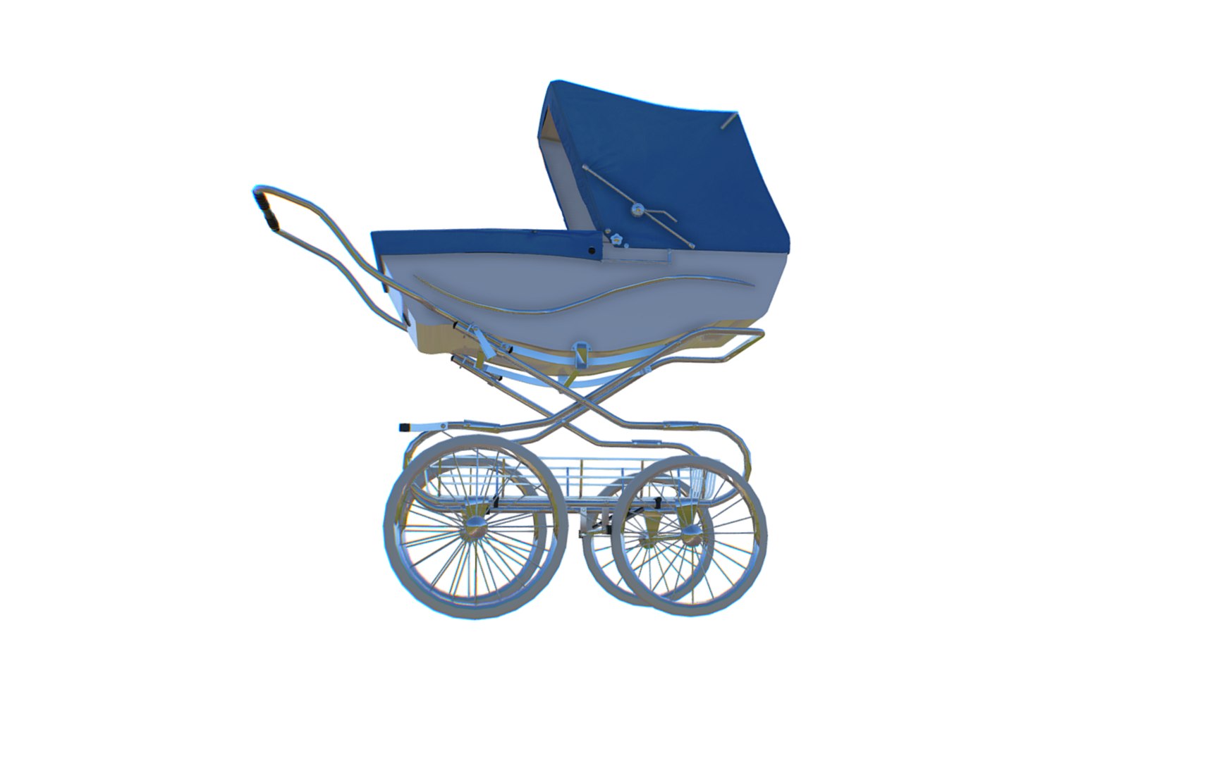 Kensington Classic Baby Pram 3d Model