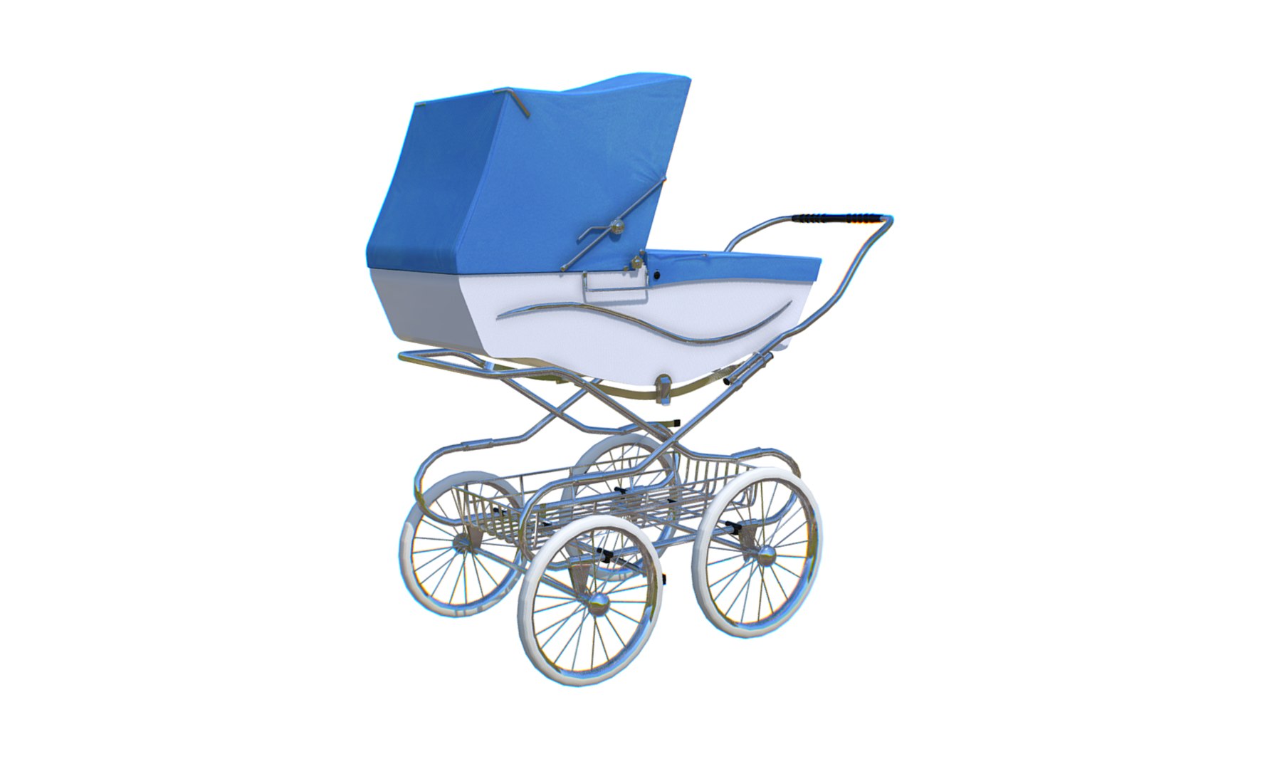 Kensington Classic Baby Pram 3d Model