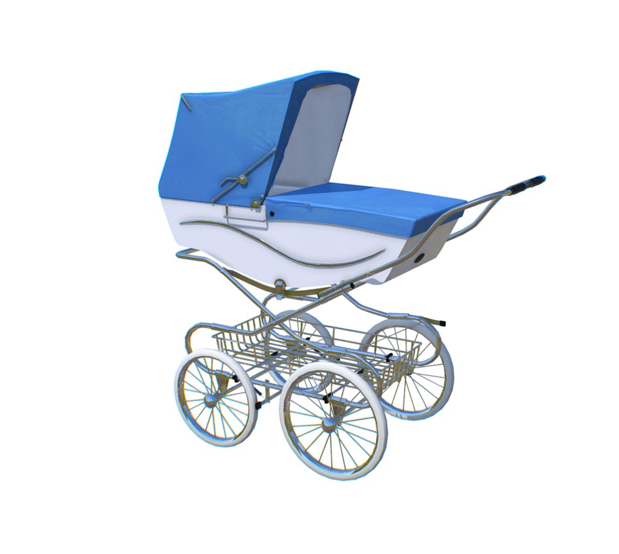 Kensington Classic Baby Pram 3d Model