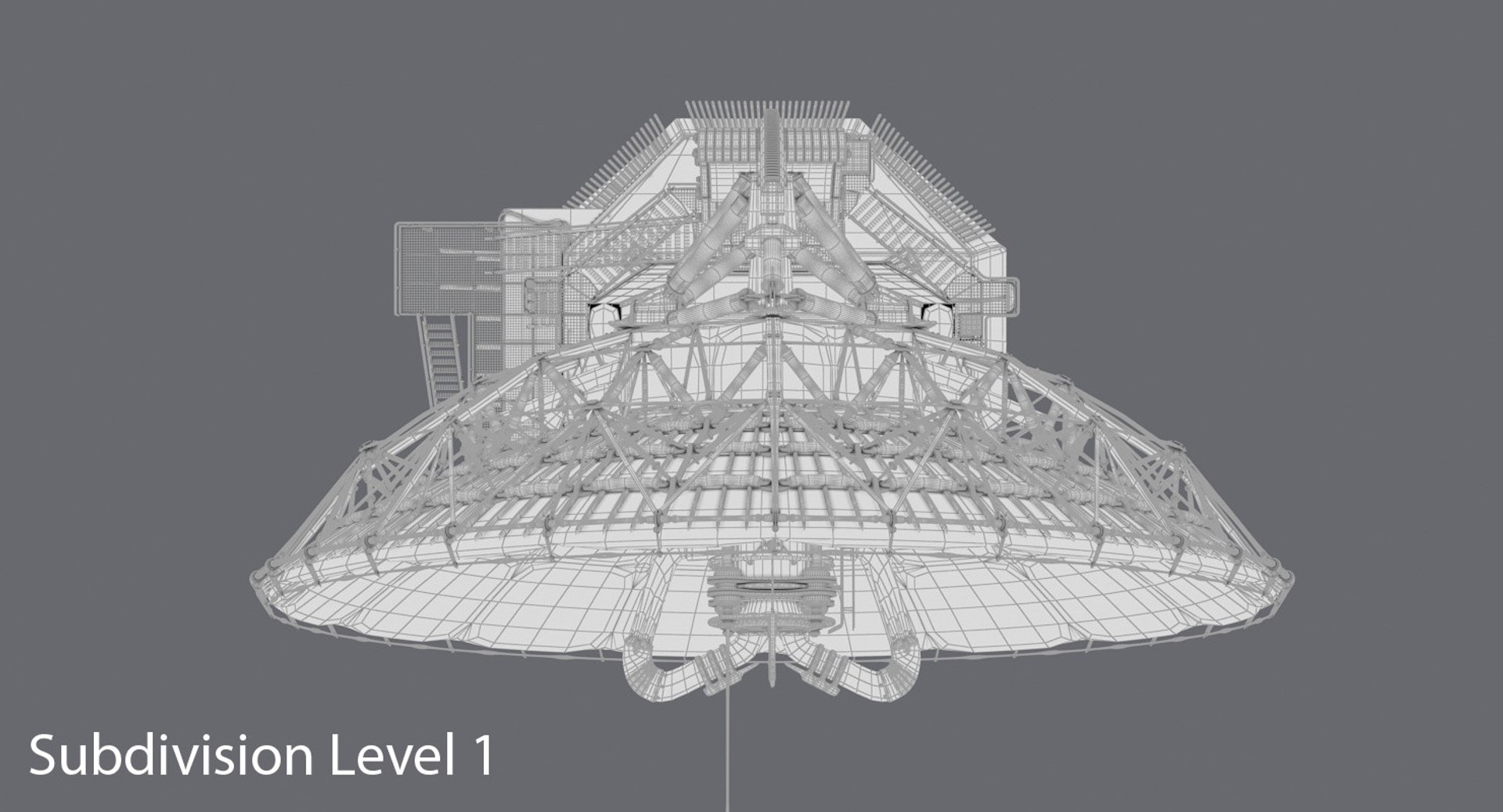 3d Model Large Satellite Dish