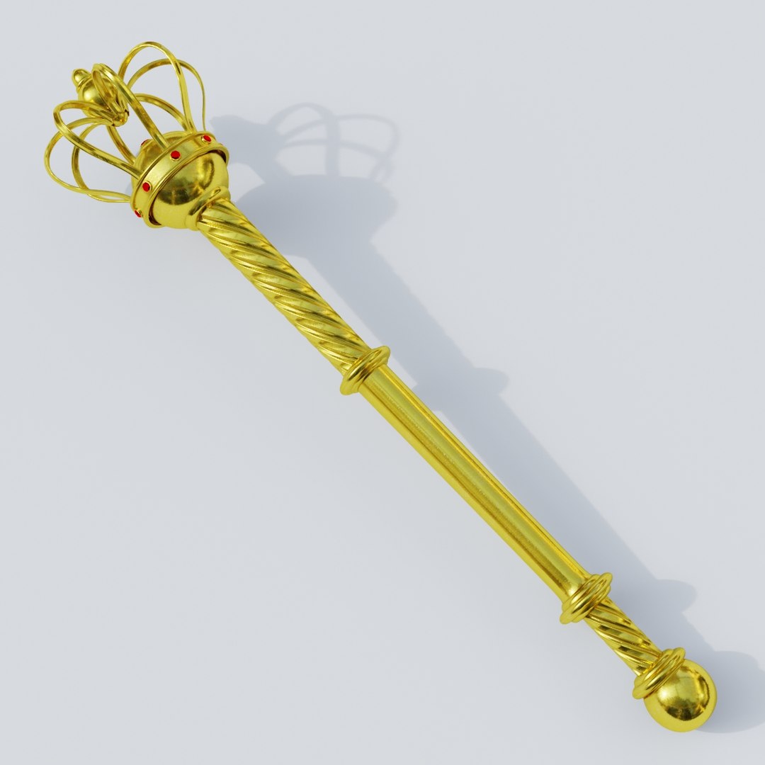 Golden Scepter 3D Model - TurboSquid 1246864