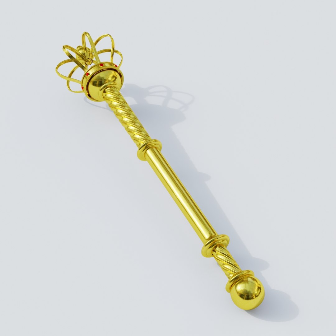 Golden Scepter 3D Model - TurboSquid 1246864