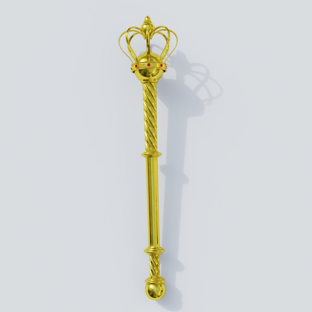 Golden Scepter 3D Model - TurboSquid 1246864