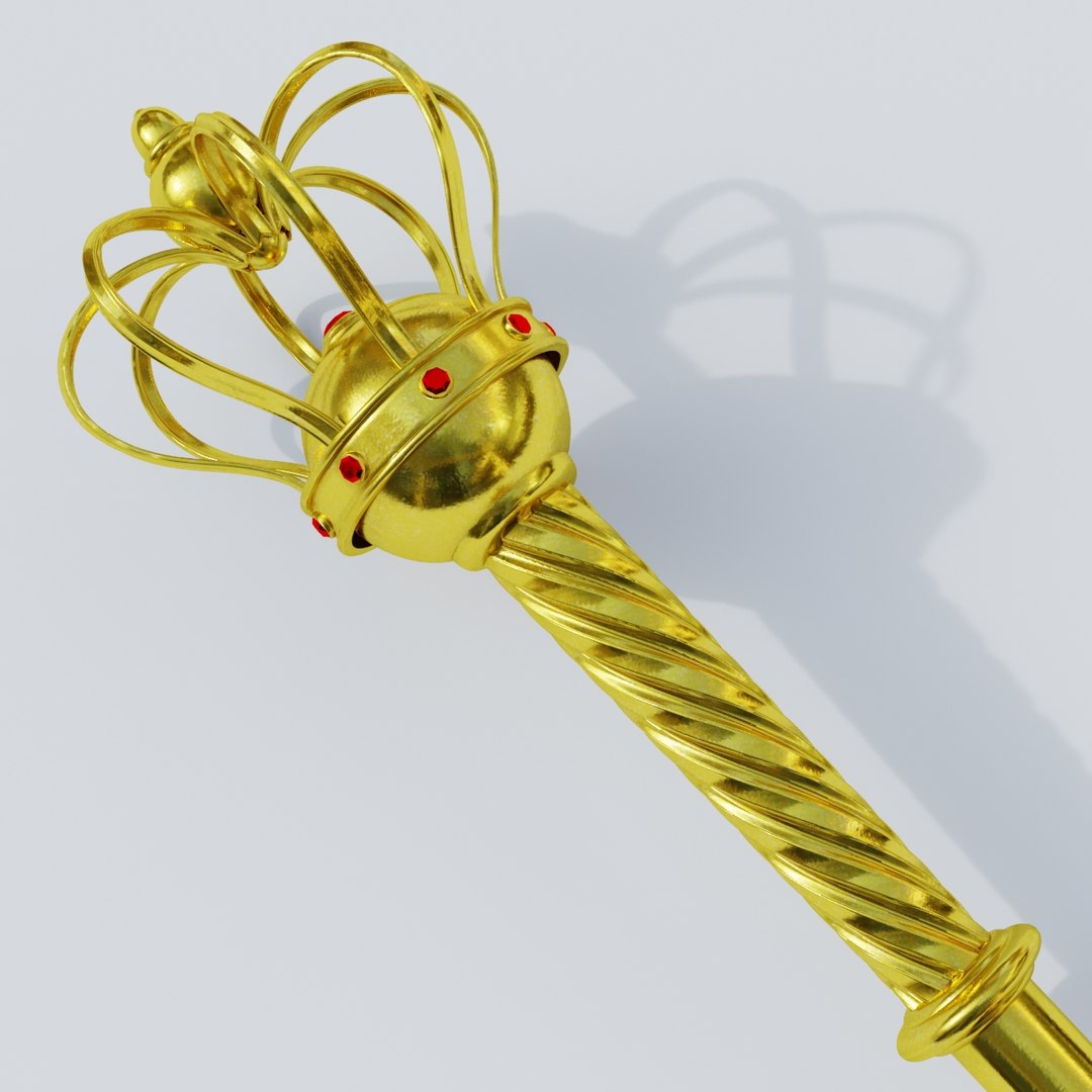 Golden Scepter 3D Model - TurboSquid 1246864