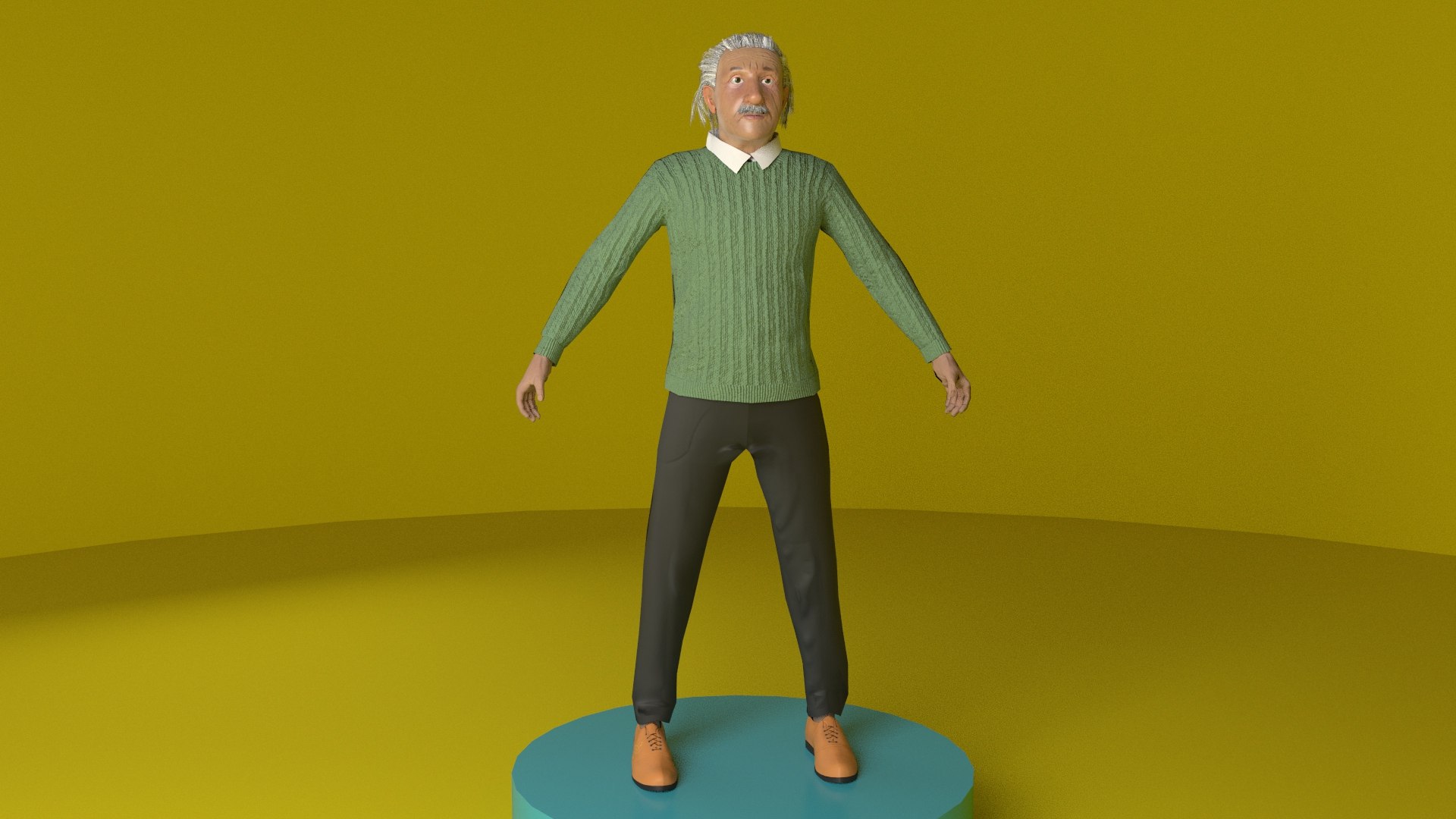 3D Albert Einstein - TurboSquid 1686581