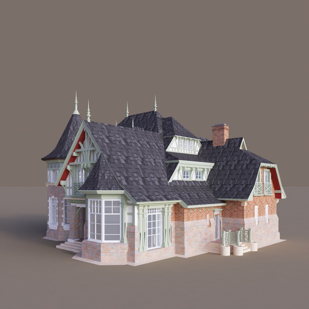 3d Half-timbered Houses