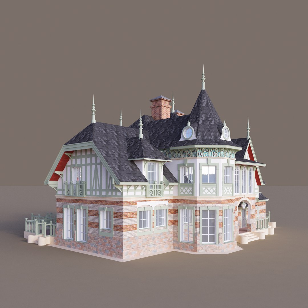 3d Half-timbered Houses