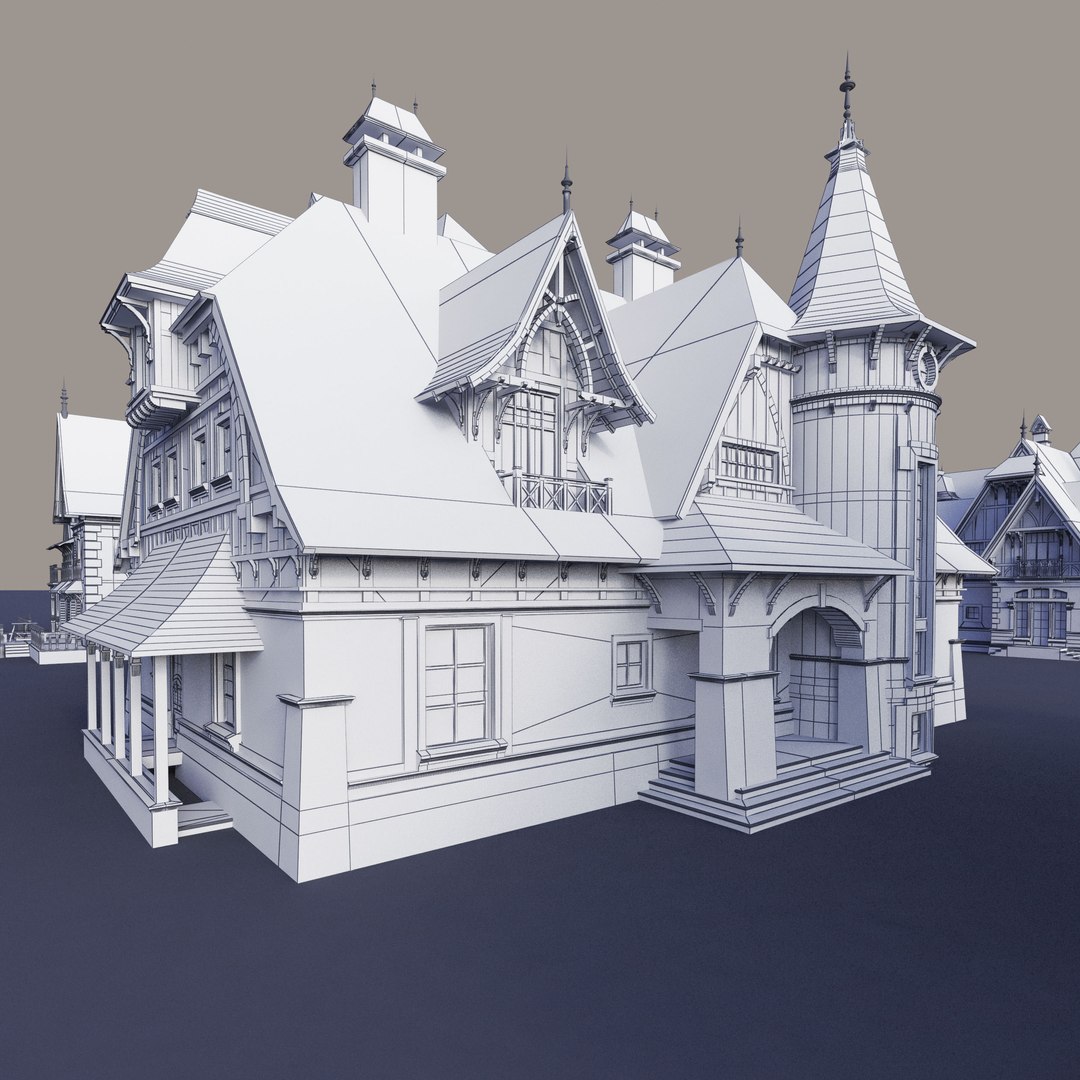 3d Half-timbered Houses