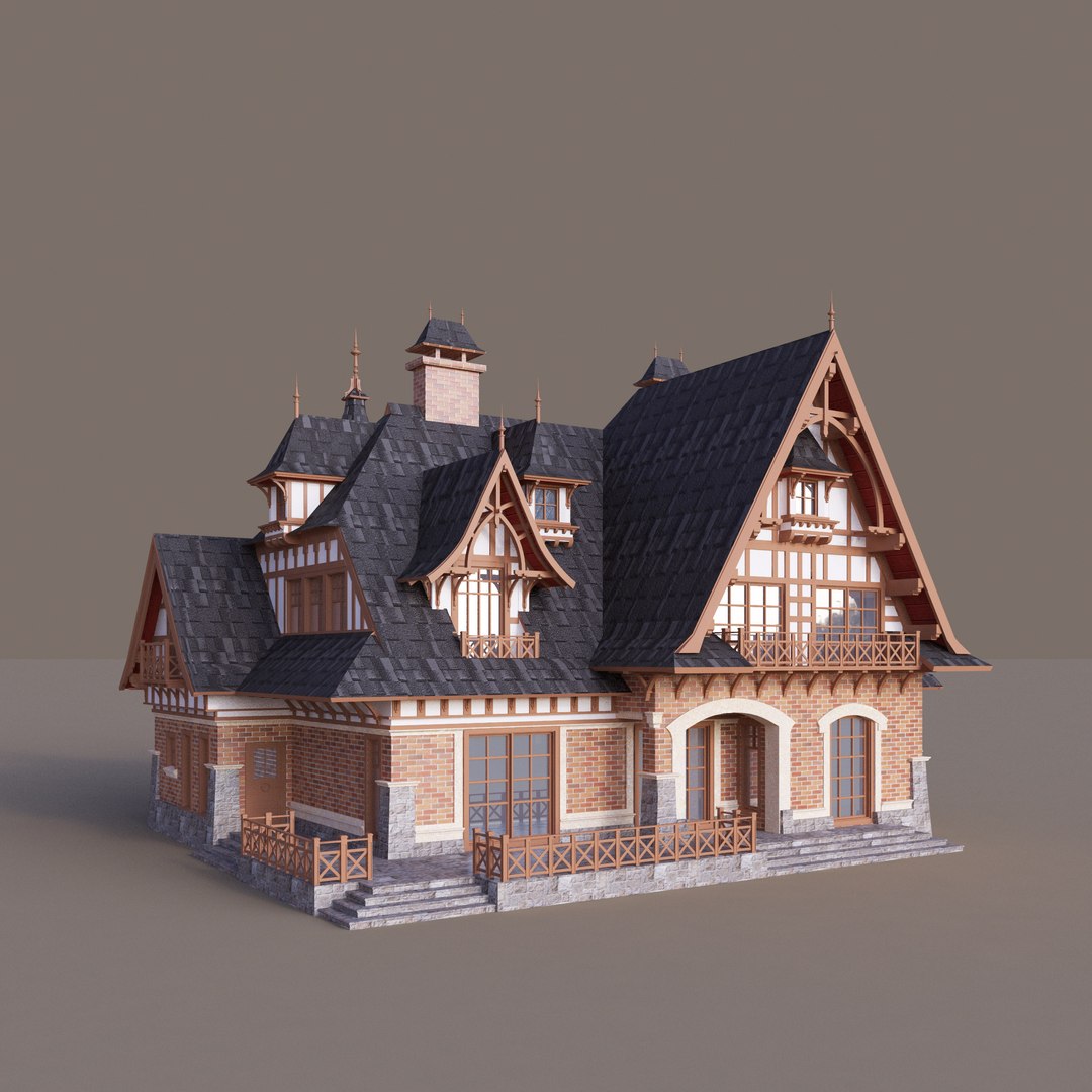 3d Half-timbered Houses