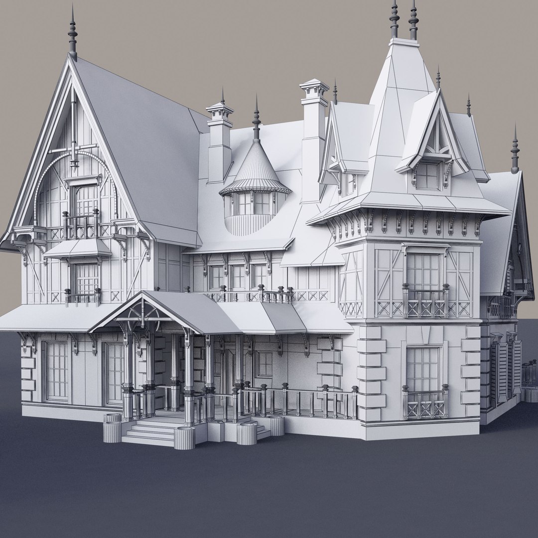 3d Half-timbered Houses