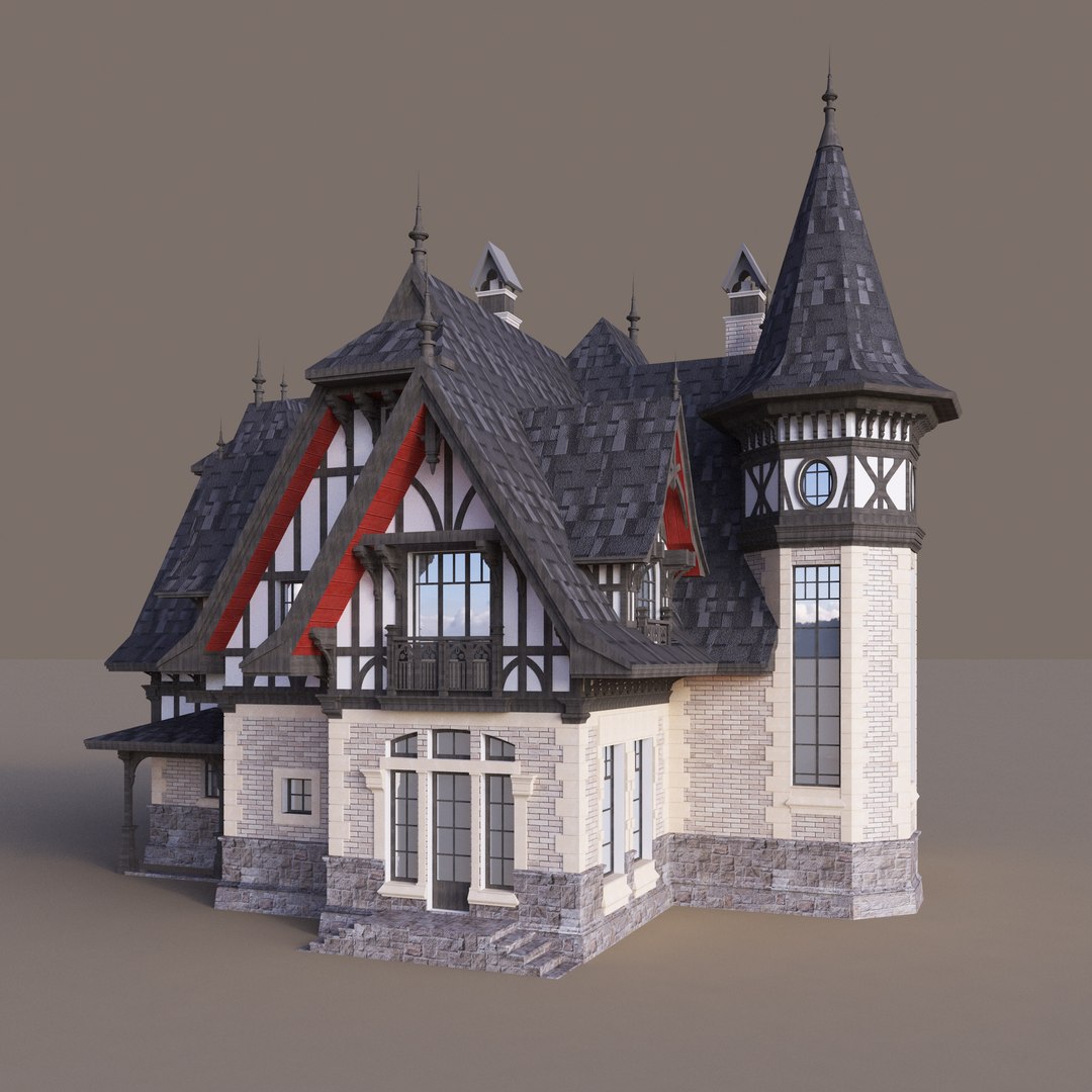 3d Half-timbered Houses