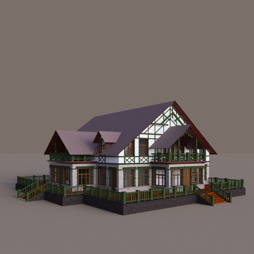 3d Half-timbered Houses