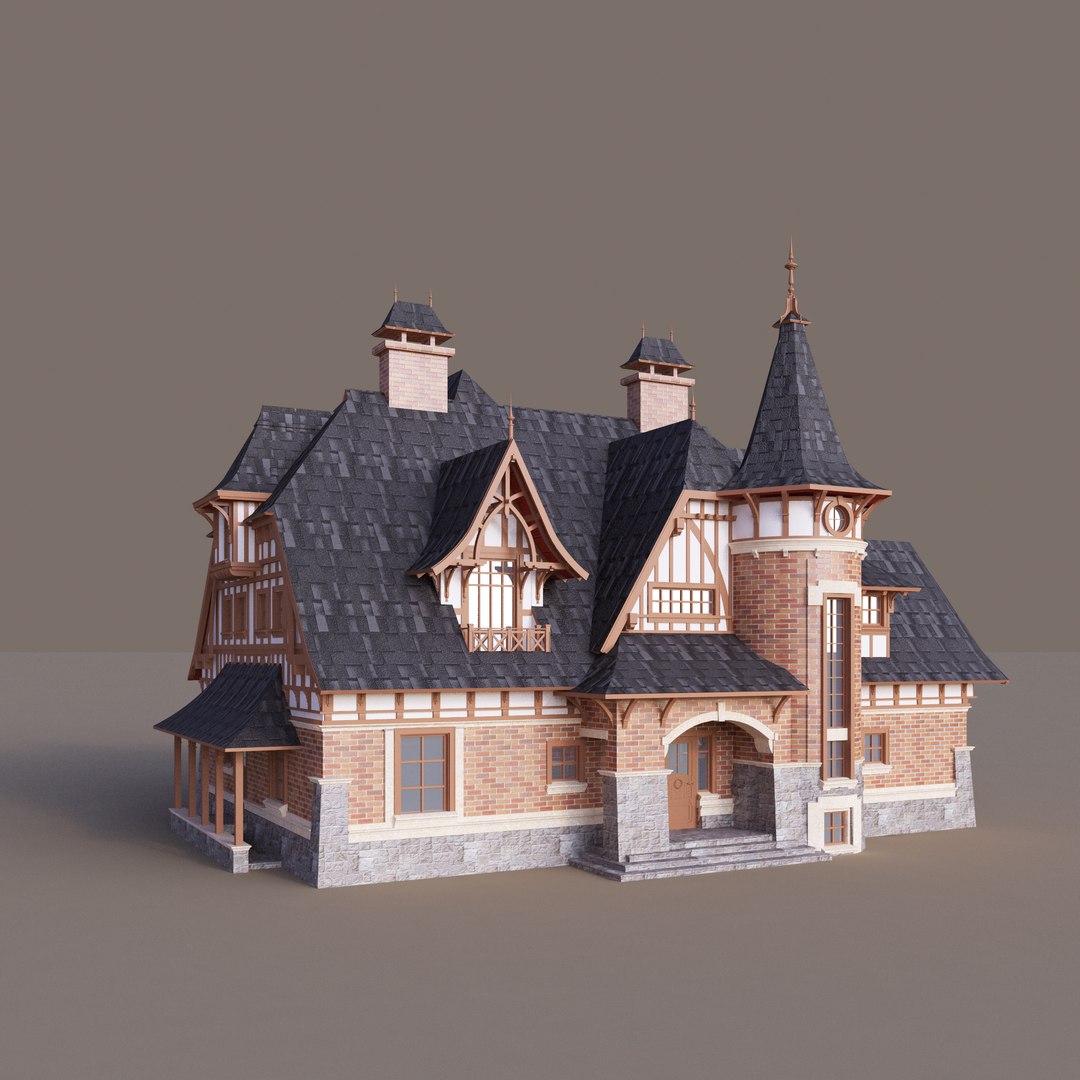 3d Half-timbered Houses