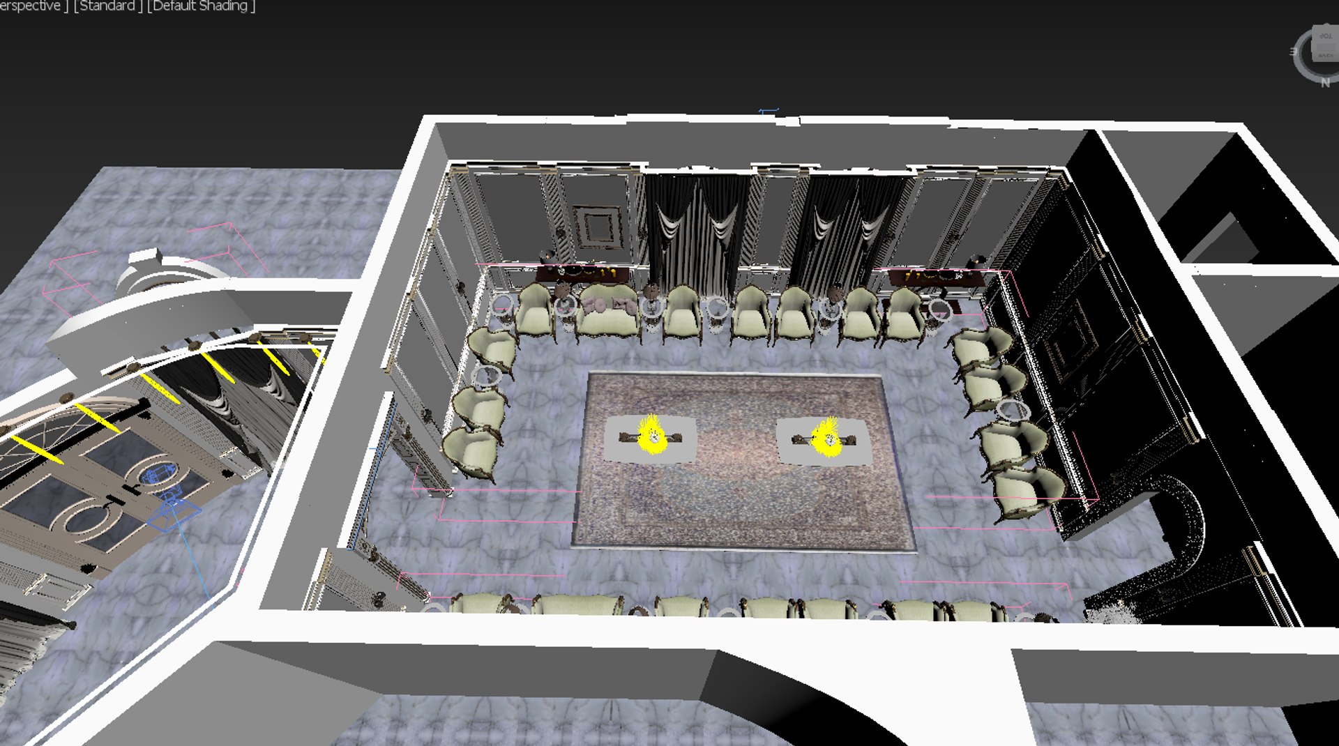 Realistic Chair Sofa Walls 3D Model - TurboSquid 1396179