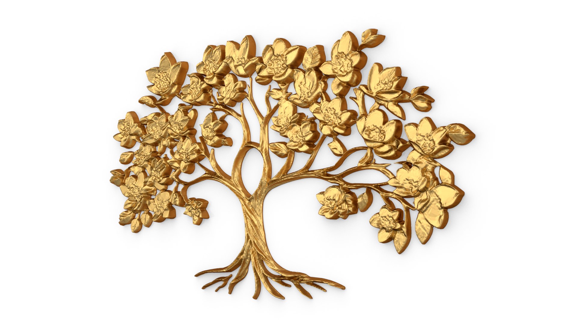 Mural tree decor set ornament 04 3D model - TurboSquid 2179420