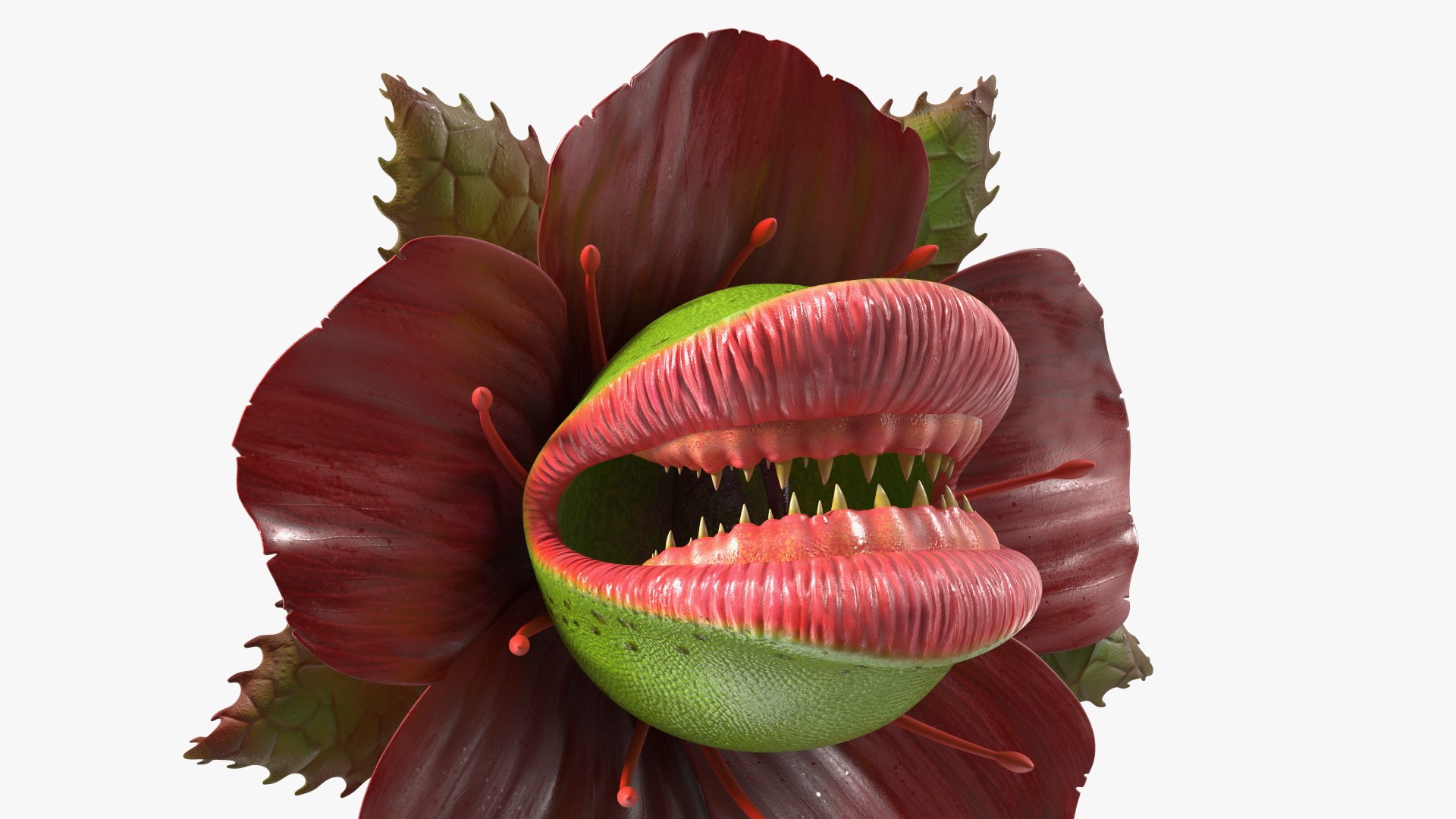 3D Model Scary Plant Monster In Pot - TurboSquid 2044939