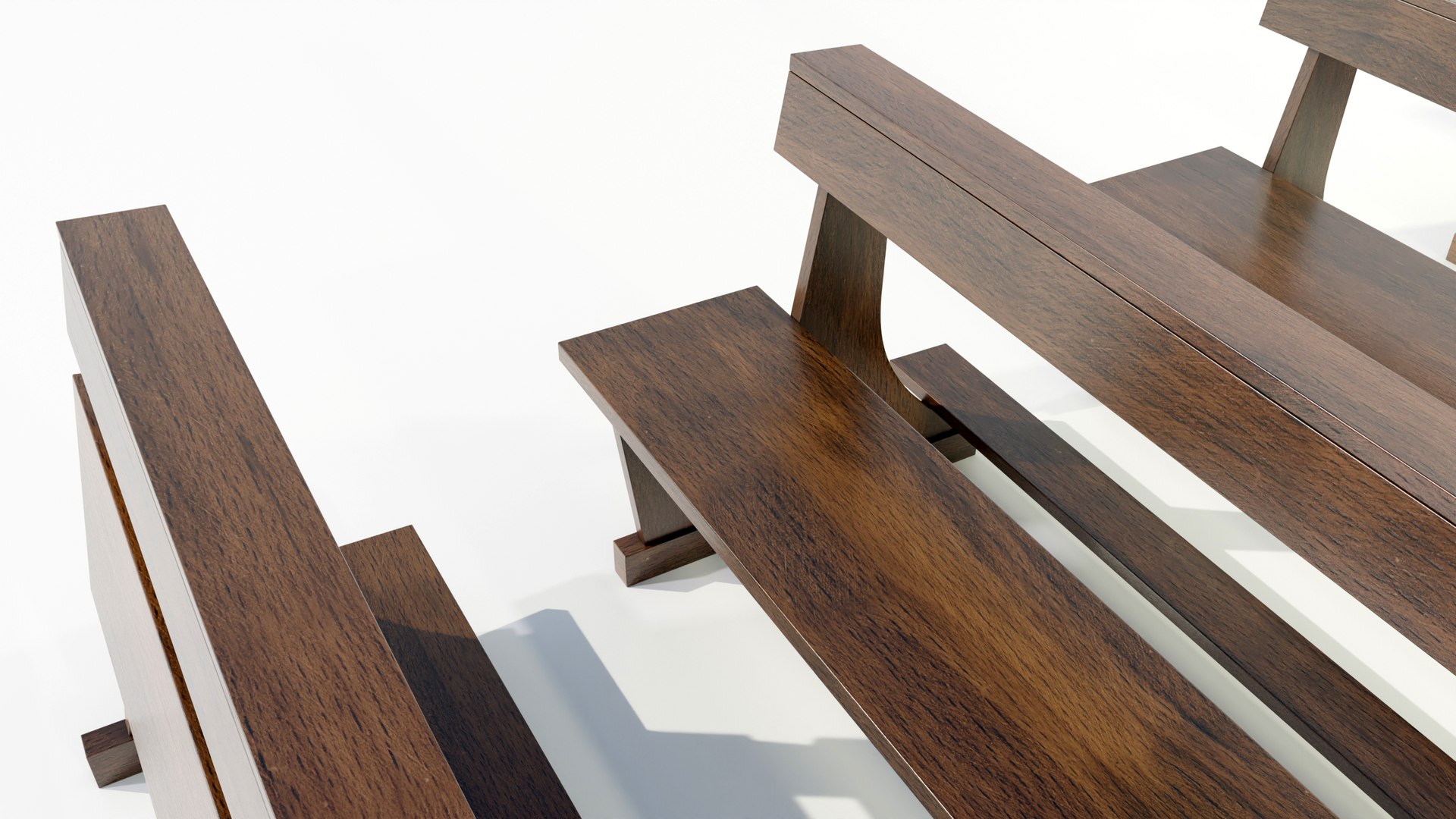 3D Wooden Church Benches - TurboSquid 2165045