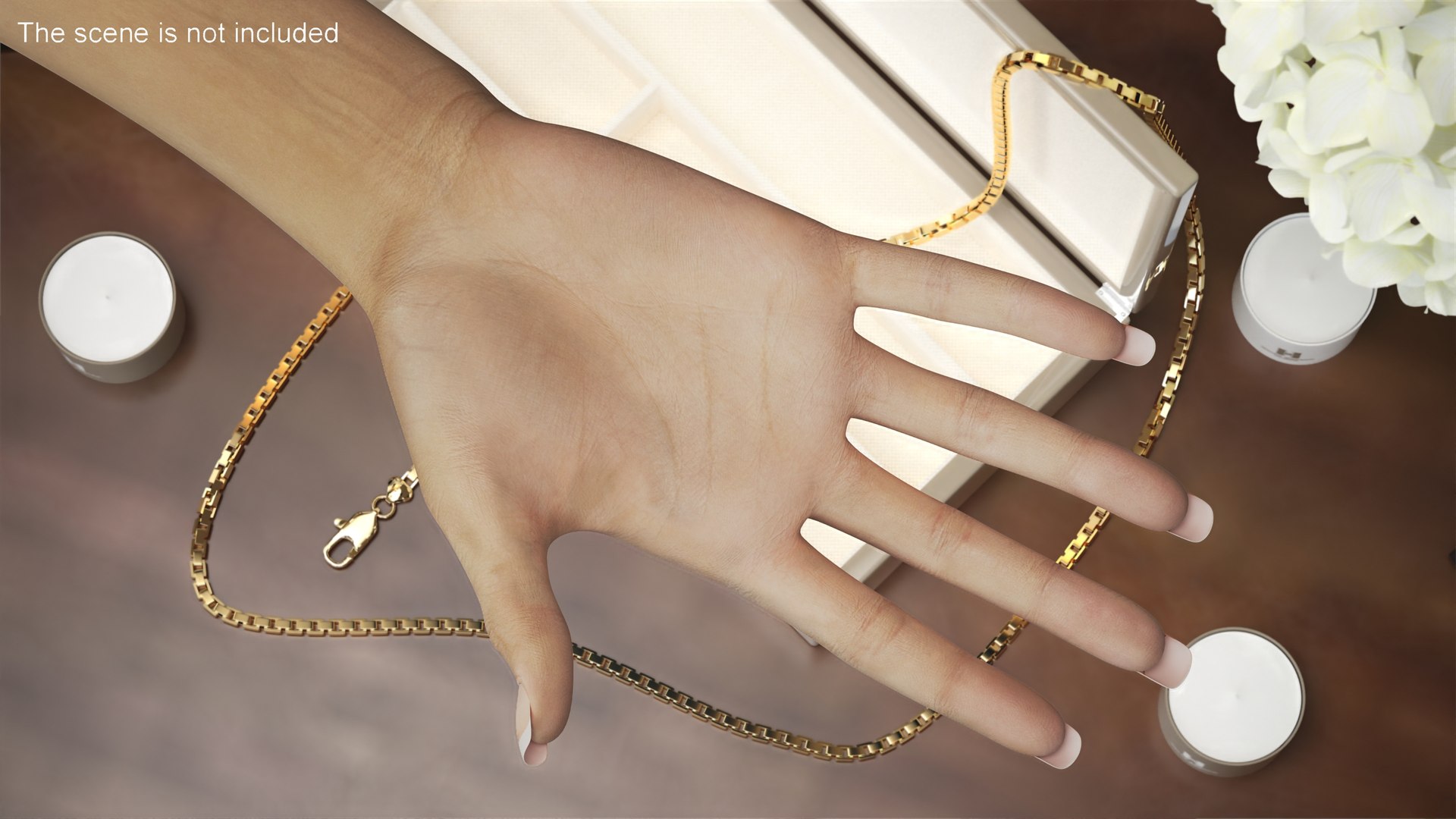 3D Caucasian Female Hand Base Pose model - TurboSquid 2169043