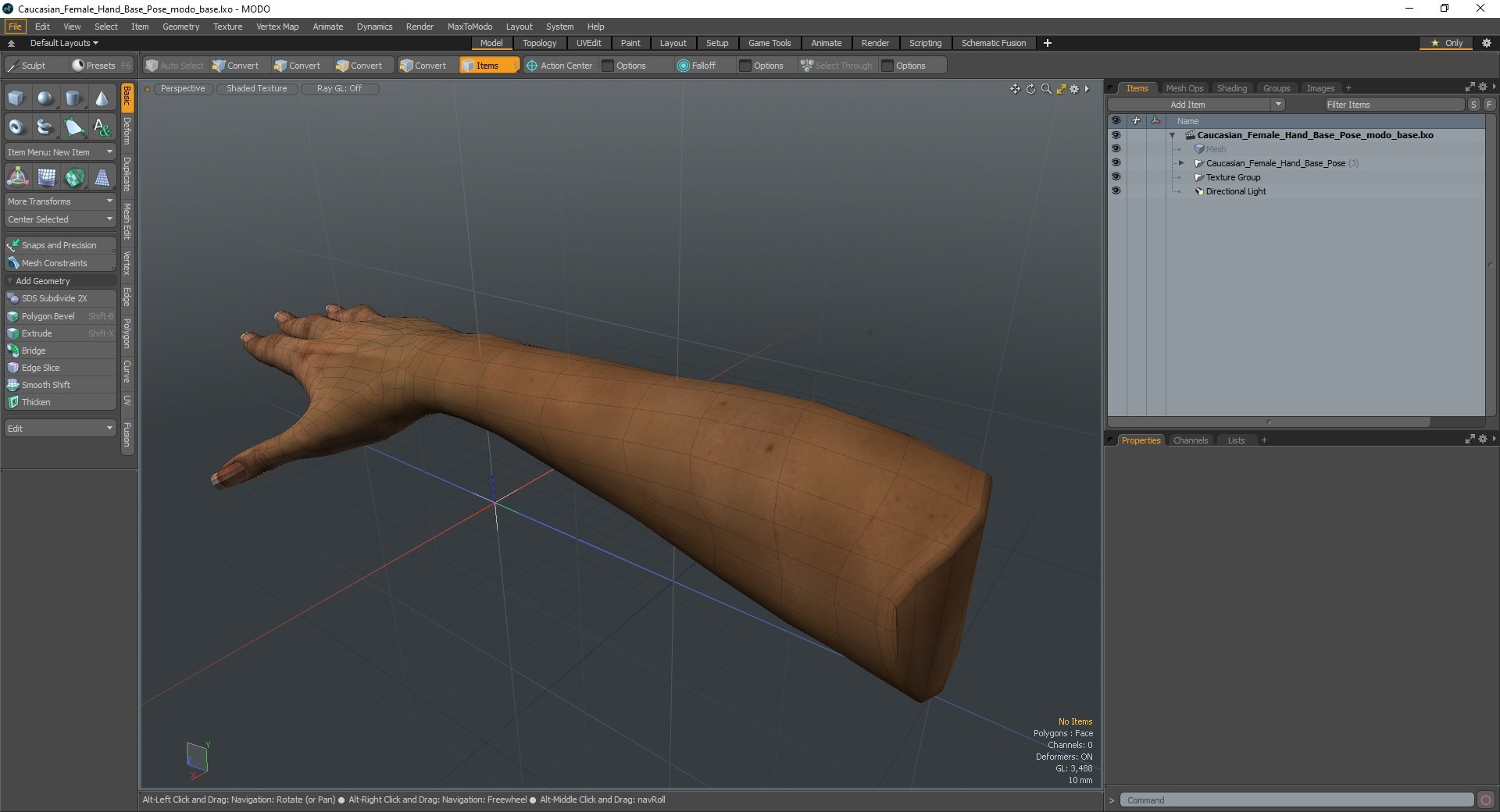 3D Caucasian Female Hand Base Pose model - TurboSquid 2169043