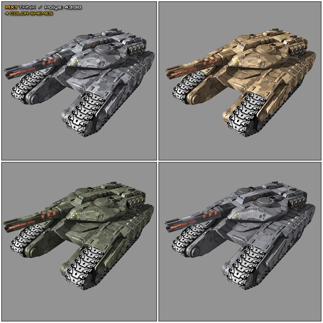 Scifi Tank Mx1 Sf Model - TurboSquid 1274417