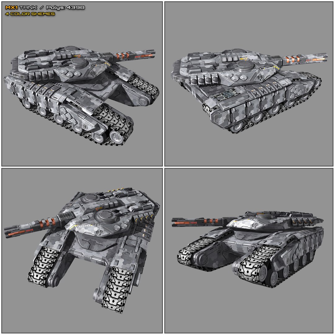 Scifi Tank Mx1 Sf Model - TurboSquid 1274417
