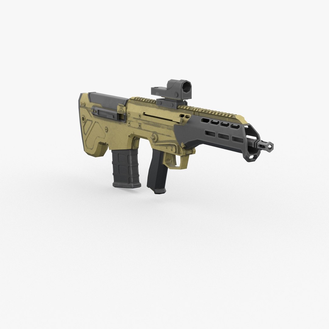 modelo 3d Gun Lowpoly Kitbash 05 - TurboSquid 1901937