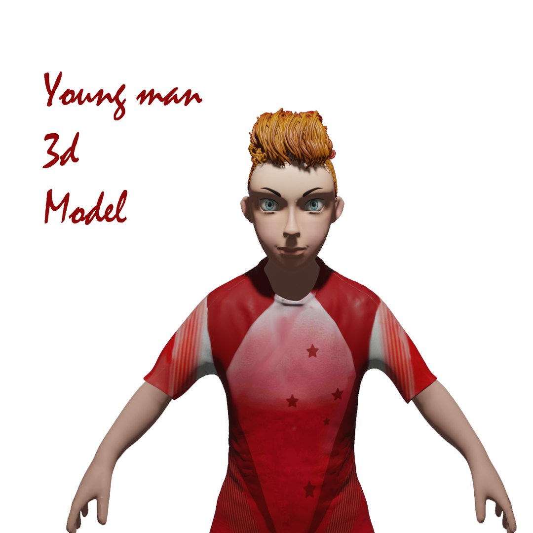Young Man 3D Model - TurboSquid 1958086