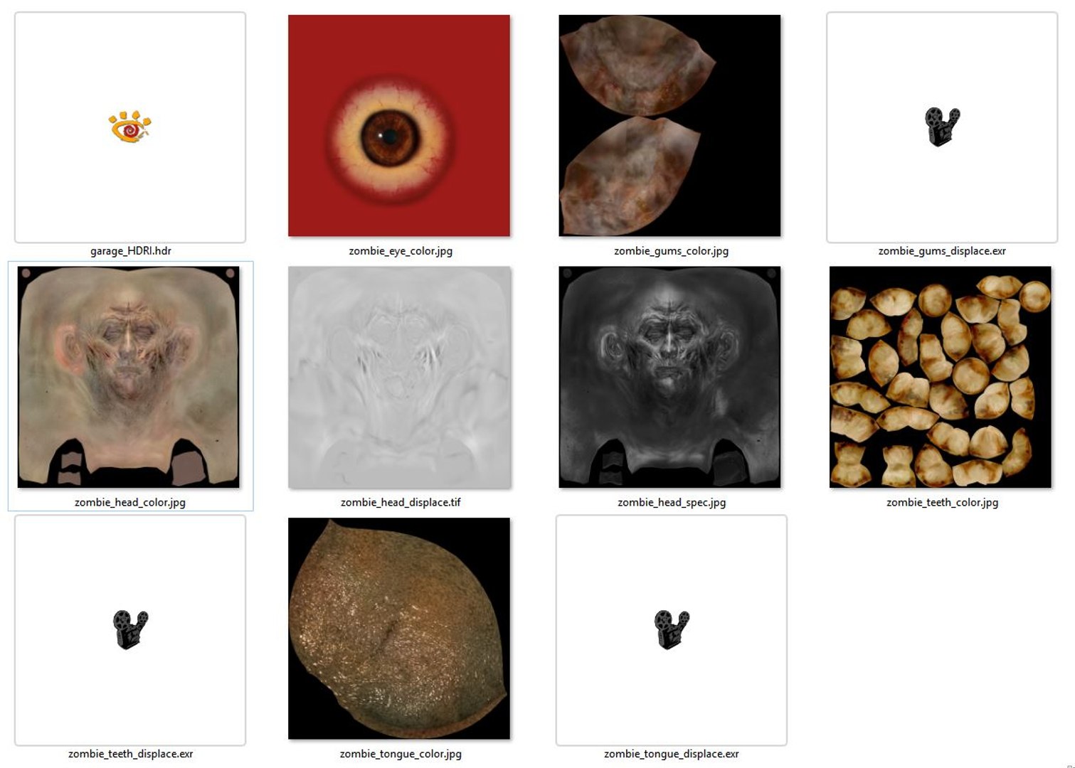 Zombie Head 3D Model - TurboSquid 1210677