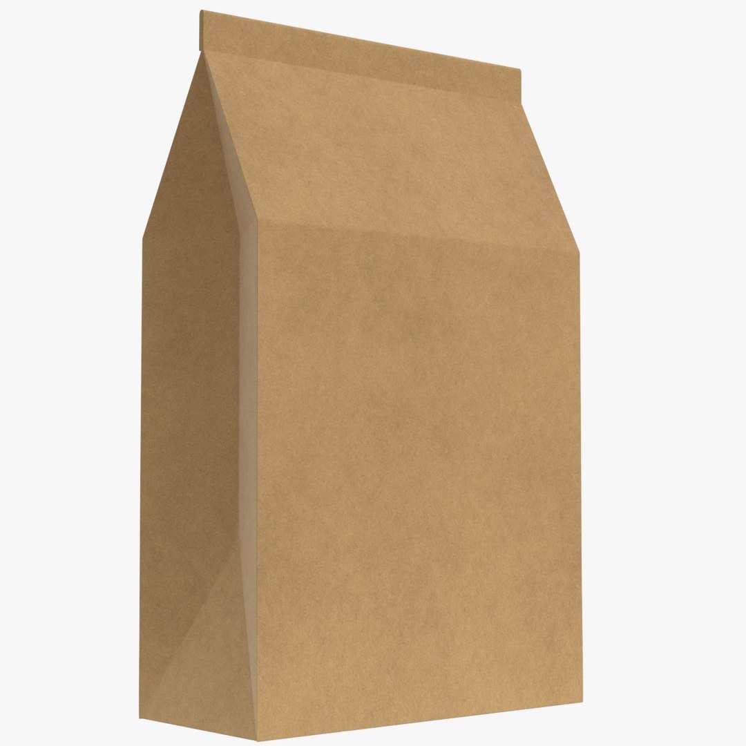 Closed paper bag 3D - TurboSquid 1484984